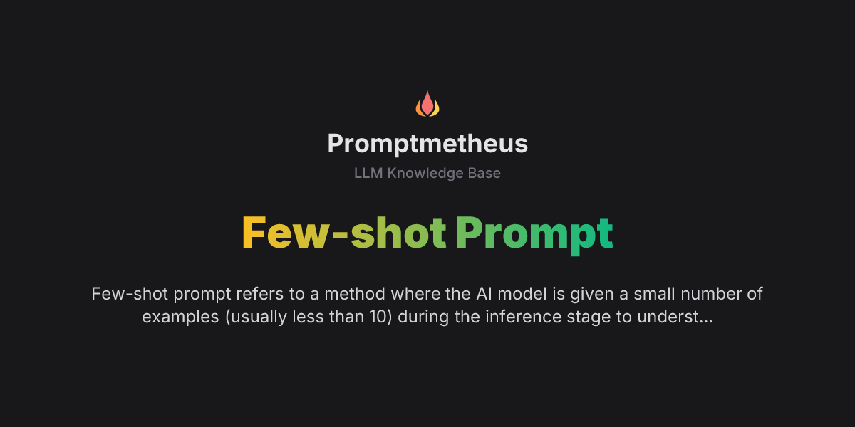Few-shot Prompt | LLM Knowledge Base Few-shot Prompt | LLM Knowledge Base
