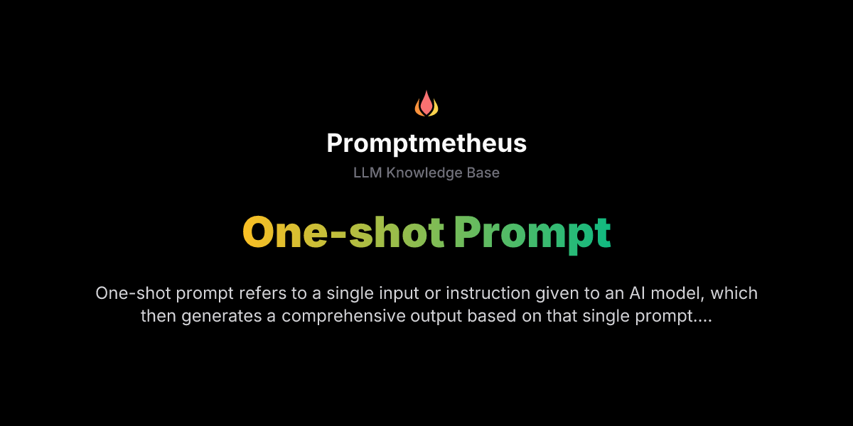 One-shot Prompt | LLM Knowledge Base