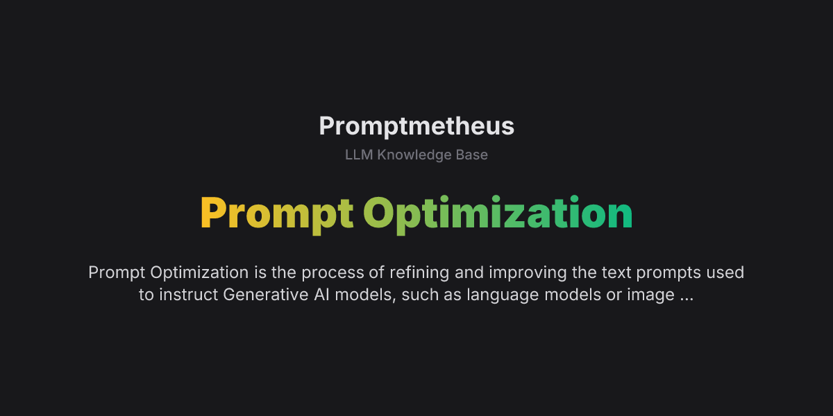 Prompt Optimization | LLM Knowledge Base